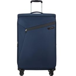 Weichgepäck-Trolley Samsonite "LITEBEAM, verschiedene Größen und Farben", Damen, Gr. B/H/T: 47cm x 77cm x 28cm 103 l, blau (midnight blau), Polyester, Koffer, Reisekoffer Aufgabegepäck Trolley Volumenerweiterung bei M/L