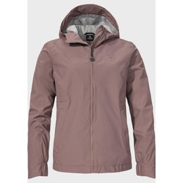 Sch&ouml;ffel Outdoorjacke SCH&Ouml;FFEL "Jacket Style Bohorok WMS", Damen, Gr. 42, lila (3905, braun), Oberstoff: 100% Polyester; (Membran: Thermoplastisches Polyurethan); Futter: 100% Polyester, regular fit, hoch geschlossener Ausschnitt, Jacken Outdoorjacke