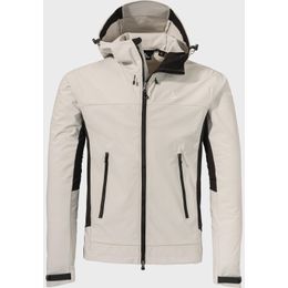 Sch&ouml;ffel Outdoorjacke SCH&Ouml;FFEL "Softshell Jk Style Blaueis MNS", Herren, Gr. 48, beige (9040, natur), Oberstoff: Aussenseite: 100% Polyester, Innenseite: 100% Polyester; (Membran: Thermoplastisches Polyurethan); Oberstoff Einsatz: 88% Nylon, 12% Elasthan, regular fit, hoch geschlossener Ausschnitt, Jacken Outdoorjacke