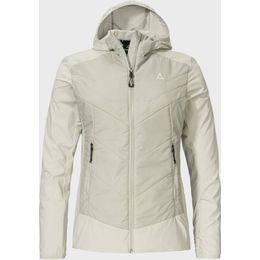 Sch&ouml;ffel Funktionsjacke SCH&Ouml;FFEL "Hybrid Jk Style Blaueis WMS", Damen, Gr. 44, beige (9040, natur), Oberstoff: 86% Nylon, 14% Elasthan; Oberstoff Vorderteil: 100% Nylon; (Coating: Polyurethan); Futter: 100% Polyester; Wattierung: 100% Polyester, regular fit, hoch geschlossener Ausschnitt, Jacken Funktionsjacke