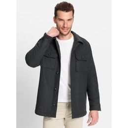 Langjacke Marco Donati, Herren, Gr. 62, grau (graphit, meliert), 95% Polyester, 5% Viskose, meliert, unifarben, Jacken Langjacke