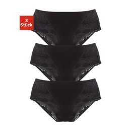 Formslip Petite Fleur, Damen, Gr. 40/42, schwarz, Obermaterial: 90% Baumwolle, 10% Elasthan (LYCRA). Miedereinsatz: 90% Polyamid, 10% Elasthan. Spitze: 90% Polyamid, 10% Elasthan, unifarben, Unterhosen Formslip, aus elastischer Baumwoll-Qualit&auml;t, Topseller