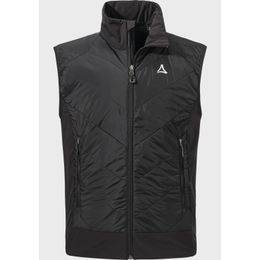 Sch&ouml;ffel Funktionsweste SCH&Ouml;FFEL "Hybrid Vt Style Blaueis MNS", Herren, Gr. 50, schwarz (9990, schwarz), Oberstoff: 86% Nylon, 14% Elasthan; Oberstoff Vorderteil: 100% Nylon; (Coating: Polyurethan); Futter: 100% Polyester; Wattierung: 100% Polyester, ohne Ausschnitt, Westen Funktionsweste
