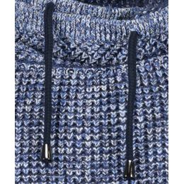 Rollkragenpullover Ragman, Herren, Gr. 50, blau (blau gemustert, 980), 100% Baumwolle, ohne Ausschnitt, Pullover Rollkragenpullover