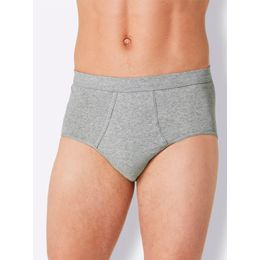 King&acute;S Club Slip KINGS CLUB, Herren, Gr. 7, 10 Stk., grau (5x grau, meliert, 5x schwarz), 100% Baumwolle, Unterhosen Slip