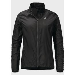 Sch&ouml;ffel Outdoorjacke SCH&Ouml;FFEL "Jacket Style Cannobio WMS", Damen, Gr. 38, schwarz (9990, schwarz), Oberstoff: 100% Nylon; (Coating: Polyurethan), regular fit, hoch geschlossener Ausschnitt, Jacken Outdoorjacke