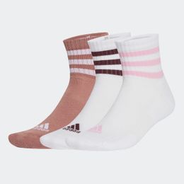 Sportsocken adidas Performance "3S C SPW MID 3P", Damen, Gr. XL (46/48), wei&szlig; (wei&szlig;, wei&szlig;, warm clay), Obermaterial: 59% Baumwolle, 38% Polyester, 2% Elasthan, 1% sonstige Fasern, Socken Sportsocken