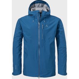 Sch&ouml;ffel Outdoorjacke SCH&Ouml;FFEL "Jacket Style Mauku MNS", Herren, Gr. 48, blau (8405, blau), Oberstoff: 100% Polyester; (Membran: Polyester); Futter: 100% Polyester, regular fit, hoch geschlossener Ausschnitt, Jacken Outdoorjacke