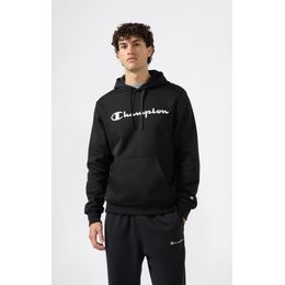 Kapuzensweatshirt Champion "BASICS Fleece Hoodie Large Logo", Herren, Gr. XXL (60/62), schwarz (nbk, ns), Obermaterial: 55% Baumwolle, 45% Polyester, Sweatshirts