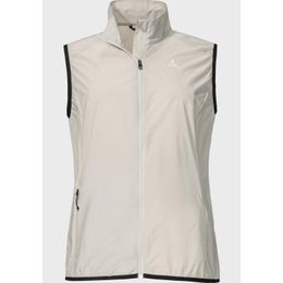 Schöffel Funktionsweste SCHÖFFEL "Vest Style Cannobio WMS", Damen, Gr. 40, beige (9040, natur), Oberstoff: 100% Nylon; (Coating: Polyurethan), ohne Ausschnitt, Westen Funktionsweste