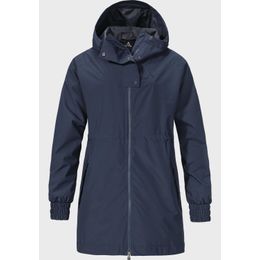 Sch&ouml;ffel Parka SCH&Ouml;FFEL "Parka Style Bohorok WMS", Damen, Gr. 34, blau (8820, blau), Oberstoff: 100% Polyester; (Membran: Thermoplastisches Polyurethan); Futter: 100% Polyester, relaxed fit, hoch geschlossener Ausschnitt, Jacken Parka