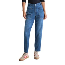 Marc O'Polo Boyfriend-Jeans MARC O'POLO "aus softem Cashmere Touch Denim", Damen, Gr. 31, L&auml;nge 34, dunkelblau, Obermaterial: 92% Baumwolle, 6% Elastomultiester, 2% Elasthan, unifarben, loose fit kn&ouml;chelfrei, Jeans