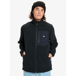 Fleecejacke Quiksilver "CLEAN COAST FZ", Herren, Gr. S, schwarz, Obermaterial: 100% Polyester, Jacken Fleecejacke