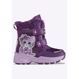 Winterboots Lotto, Jungen, Gr. 26, lila (lila, lavender), Synthetik, Schuhe Winterboots, Winterschuhe, Winterstiefel, wasserdicht & mit Blinkfunktion