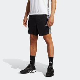 Shorts adidas Performance "TRAIN ESSENTIALS PIQU&Eacute; 3STREIFEN TRAININGSSHORTS", Damen, Gr. L, N-Gr, schwarz-wei&szlig; (schwarz, wei&szlig;), Obermaterial: 100% Polyester, clean, Hosen Shorts