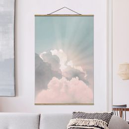 Bilderwelten Stoffbild mit Posterleisten Jungfrau - Neon Poster