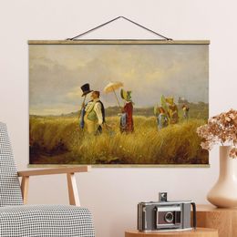 Bilderwelten Stoffbild mit Posterleisten Carl Spitzweg - Sonntagsspaziergang