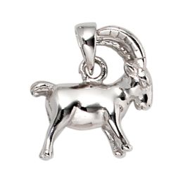 Sternzeichenanh&auml;nger Jobo "Anh&auml;nger Sternzeichen", silber 925, Schmuckanh&auml;nger, Damen, Steinbock, Silber 925 (Sterlingsilber), 925 Silber rhodiniert