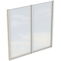 Skan Holz Carport-Seitenwand SKANHOLZ, B:193cm H:200cmnatur, Holzwerkstoff, Gartenhaus-Seitenw&auml;nde, m. Polycarbonat, freistehend