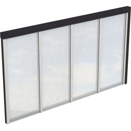 Skan Holz Carport-Seitenwand SKANHOLZ, B:355cm H:200cmanthrazit, Holzwerkstoff, Gartenhaus-Seitenw&auml;nde, m. Polycarbonat, Wandanbau