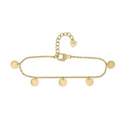 CAI CA&Iuml; Damen Fu&szlig;kette "925 Sterling Silber vergoldet Pl&auml;ttchen Boho", 22+3cm, Silber 925 (Sterlingsilber), gelb, Silber 925 (Sterlingsilber), Fu&szlig;ketten