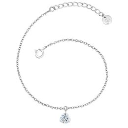 Glanzst&uuml;cke M&uuml;nchen Damen Gliederarmband "GSM250", Silber 925 (Sterlingsilber)silber, wei&szlig;, GLANZST&Uuml;CKE M&Uuml;NCHEN, Silber 925 (Sterlingsilber), Armb&auml;nder, aus Sterling