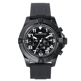 Fynch-Hatton Kinder Chronographschwarz, Armbanduhren, Quarzuhr, Armbanduhr, Herrenuhr, Silikonarmband, analog, Tag