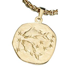 Sternzeichenanh&auml;nger Jobo "Anh&auml;nger Sternzeichen", gelbgold 333, Schmuckanh&auml;nger, Damen, Fische, Gelbgold 333, 333 Gold rund