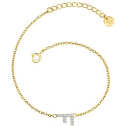 Glanzst&uuml;cke M&uuml;nchen Damen Gliederarmband "GSM1961", Silber 925 (Sterlingsilber)gelbgold, wei&szlig;, GLANZST&Uuml;CKE M&Uuml;NCHEN, Silber 925 (Sterlingsilber), Armb&auml;nder, mit