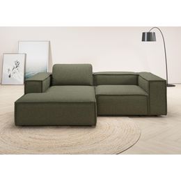 Ecksofa Home Affaire, B:246cm H:68cm T:171cm, gr&uuml;n, 96% Polyester, 4% Nylon, Wohnzimmer, Sofas, "Watertown, kompakte L-Form, 246 cm breite f&uuml;r