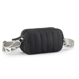 ELBSAND Damen Umhängetasche "Minibag", schwarz, Stoff, Textil, unifarben, Taschen, Handtasche mit Steppung, Crossbody Bag VEGAN