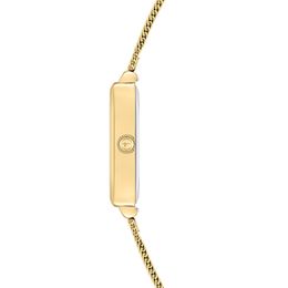 Tamaris Damen Quarzuhr "Square Meets Mesh", gold, Armbanduhren, Armbanduhr, Damenuhr, Edelstahlarmband, analog