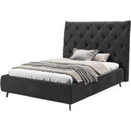 Polsterbett Home Affaire, B:176cm H:105cm L:234cm, schwarz, 96% Polyester, 4% Polyacryl, Betten, "Maxime, in 4 Breiten bis 200cm, auch in Leder",
