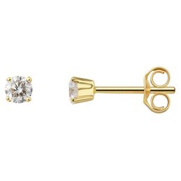ONE ELEMENT Damen Paar Ohrhänger "0.25 ct Diamant Brillant Ohrringe Ohrstecker aus 585 Gelbgold", Damen, 0,25, Diamanten Gelbgold 585 Goldgold,