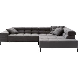 Ecksofa Home Affaire, B:321cm T:216cm, schwarz, : 88% Polyester, 12% Polyacryl, Wohnzimmer, Sofas, "Ancona New, wahlweise motorische