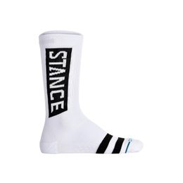 Stance Damen Kurzsocken "Socken OG Crew 1er Pack", Gr. 43, wei&szlig;, Obermaterial: 71% Baumwolle CO. 19% Polyester PES. 8% Nylon NY. 2% Elasthan EL.,