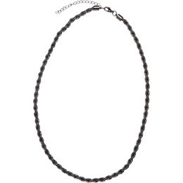 Urban Classics Damen Edelstahlkette "Urban Classics Unisex Charon Intertwine Necklace", onesize, Eisengunmetal, Eisen, Halsketten