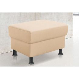 Hocker Trendmanufaktur, B:67cm H:46cm T:53cm, beige, Kunstleder SOFTLUX;Microfaser PRIMABELLE (100% Polyester);NaturLEDER (echtes