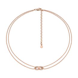 Emporio Armani Kinder Kette mit Anh&auml;nger "Schmuck Geschenk Edelstahl Halsschmuck COUPLES", Edelstahl, L: 45 B: 1mm, rosa, Edelstahl, B:1mm,