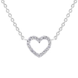 ONE ELEMENT Damen Goldkette "0.08 ct Diamant Brillant Halskette aus 585 Wei&szlig;gold 45 cm", 0,08 mit Diamant, Diamanten Gold Wei&szlig;gold 585silber,