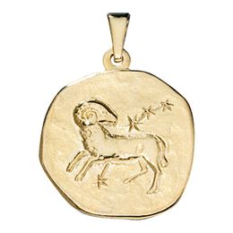 Sternzeichenanh&auml;nger Jobo "Anh&auml;nger Sternzeichen", gelbgold 333, Schmuckanh&auml;nger, Damen, Widder, Gelbgold 333, 333 Gold rund