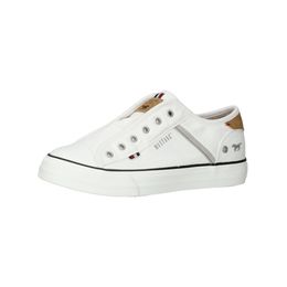 Mustang Shoes Damen Slipper "Mustang Shoes Slipper Lederimitat/Textil", Gr. 40, wei&szlig;, Lederimitat, Textil, Schuhe