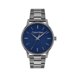 Calvin Klein Damen Quarzuhr "CK Linked"grau, dunkelblau, Armbanduhren, Armbanduhr, Damenuhr, Edelstahlarmband, analog