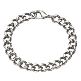 Vivance Damen Armband "Edelstahl Panzer 10mm breit", 23cm, Edelstahl, wei&szlig;, Edelstahl, Armb&auml;nder