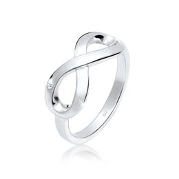Elli DIAMONDS Damen Verlobungsring "Infinity Ewig Diamant (0.015 ct.) 925 Silber", 58mm, P1 = bei 10-facher Vergr&ouml;&szlig;erung erkennbare Einschl&uuml;sse,