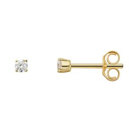 ONE ELEMENT Damen Paar Ohrhänger "0.10 ct Diamant Brillant Ohrringe Ohrstecker aus 585 Gelbgold", Damen, 0,1, Diamanten Gelbgold 585 Goldgold,