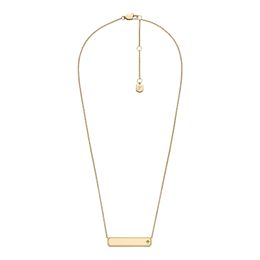 Fossil Damen Kette mit Anh&auml;nger "Schmuck Geschenk Edelstahl Halsschmuck SADIE", Edelstahl, L: 45,5 B: 1mm, gold, Edelstahl, B:1mm, Halsketten, mit