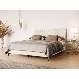 Polsterbett Home Affaire, B:162,5cm H:122cm L:223cm, beige, 100% Polyester, Betten, "SYDNEE mit Matratze und Topper, in 2 Breiten (160 und 180 cm)",
