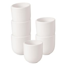 Villeroy & Boch VILLEROY & BOCH Becher "Kaffeebecher NewMoon 320 ml 6er Set weiß", 6 tlg., weiß, Trinkgefäße