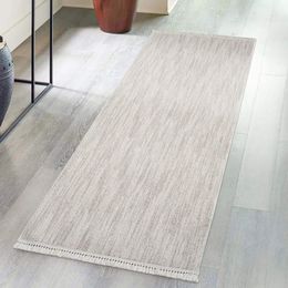 Teppich Carpet City, B:80cm H:11mm L:300cm, grau, Obermaterial: 100% Polyester, Wohnzimmer, Teppiche, "CLASICO 0052", L&auml;ufer, Kurzflor,